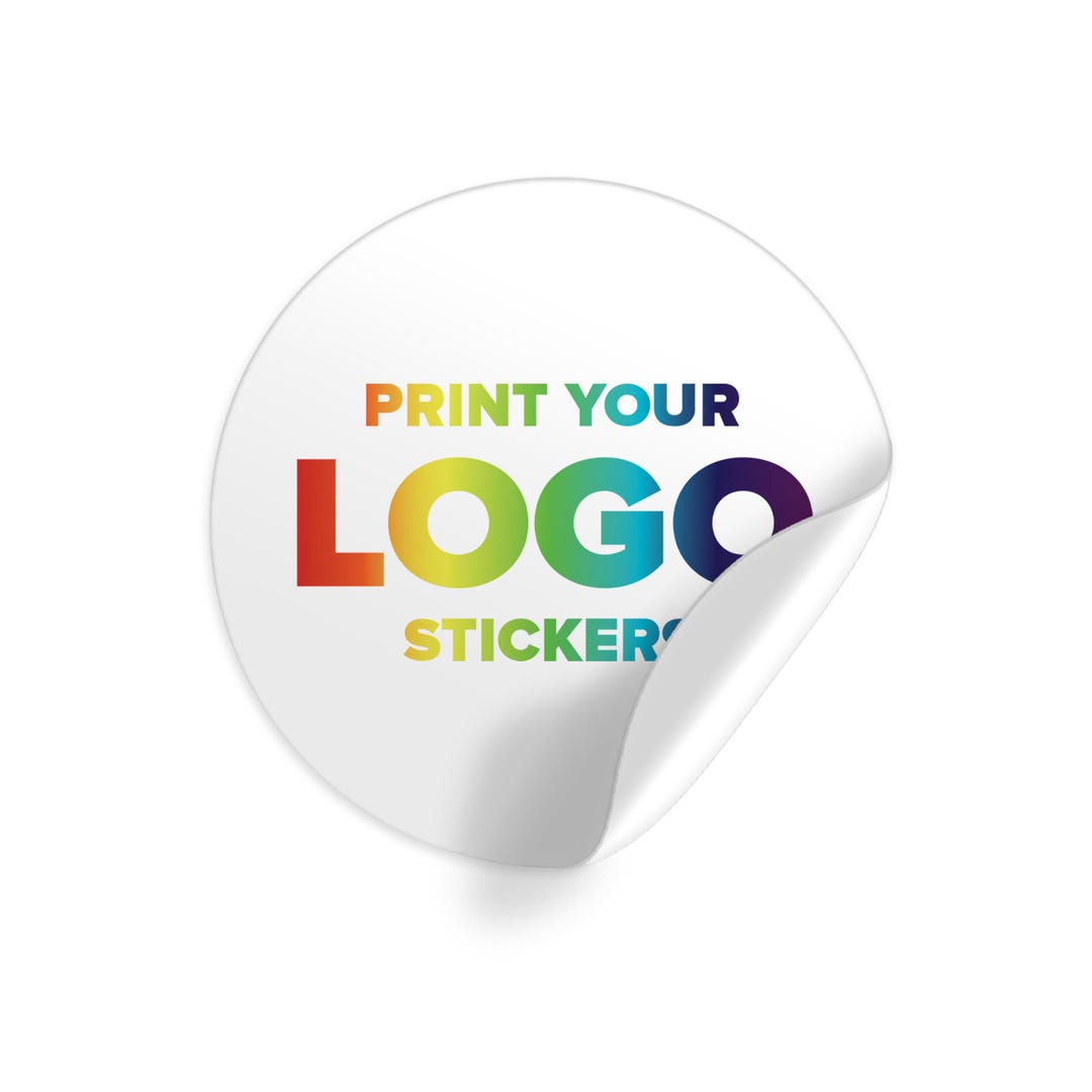 Custom Round Logo Stickers: Personalised Circle Waterproof Vinyl ...