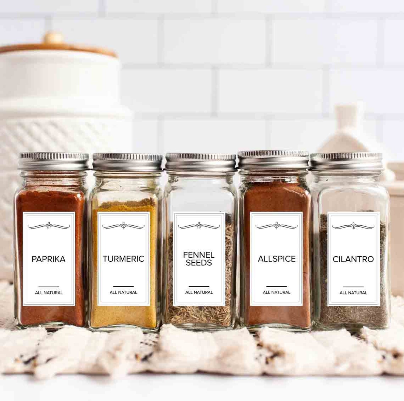 Custom Spice Jar Labels Waterproof Stickers for Herbs Spices - Etsy UK