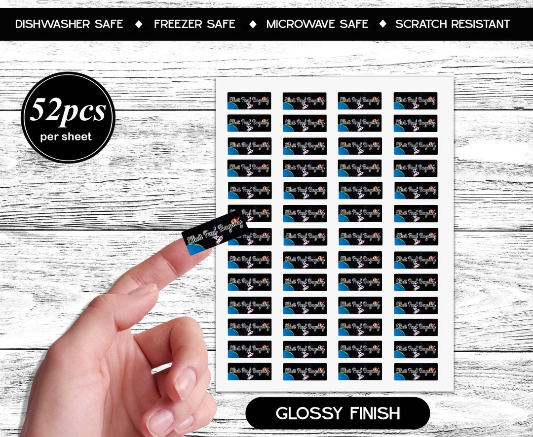 Personalised Space Design Name Sticker, Personalised Name Sticker ...