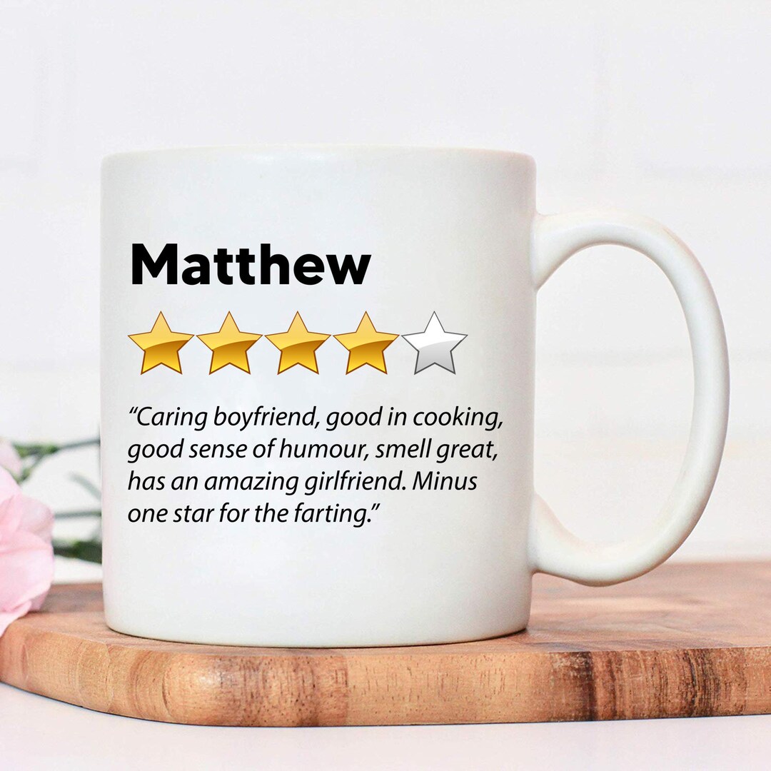 Personalised Funny Review Mug, Novelty Mug, Joke, Good Humour ...