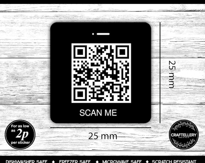 100 X 25mm X 50mm Tracked QR Code Labels Fake Stickers Postal Tracking ...