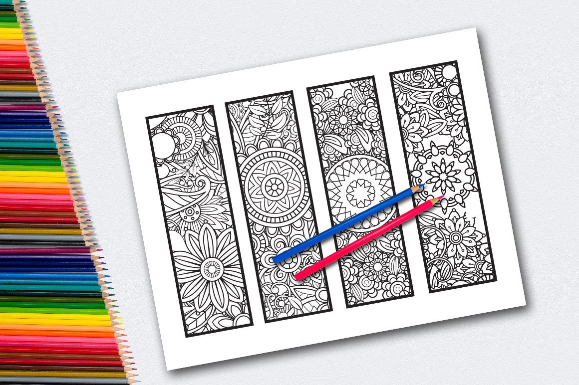 Printable Coloring Bookmarks Coloring Pages Instant Download - Etsy ...