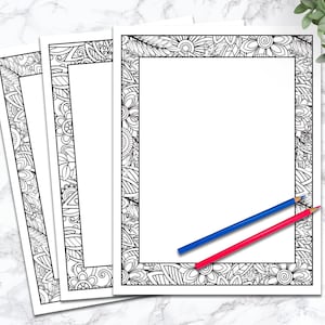 Journal Coloring Pages, Set of 12 Pages, Printable PDF, Instant ...