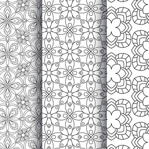 Geometric Digital Paper Coloring Pages 12x12 Inch, 12 Coloring Pages ...