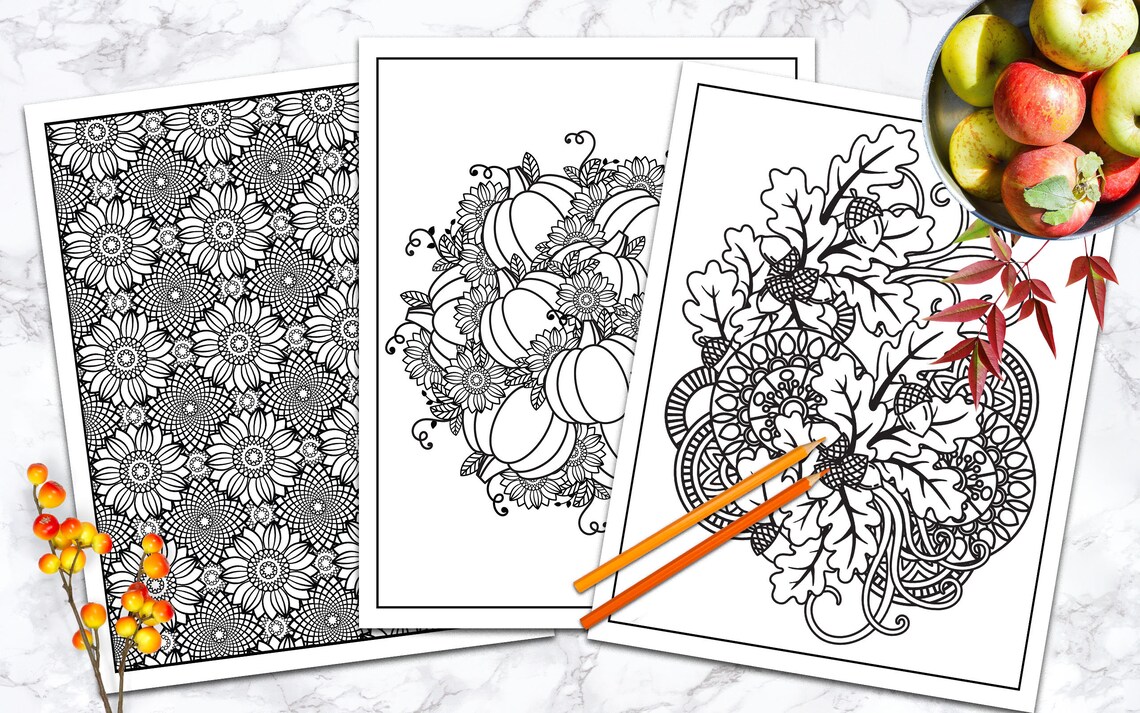 Fall Coloring Pages, Sunflower Coloring Pages, Printable Coloring Pages ...
