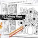 Fall Coloring Pages, Sunflower Coloring Pages, Printable Coloring Pages ...