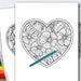 Floral Heart Printable Coloring Pages, Mothers Day Coloring Pages ...