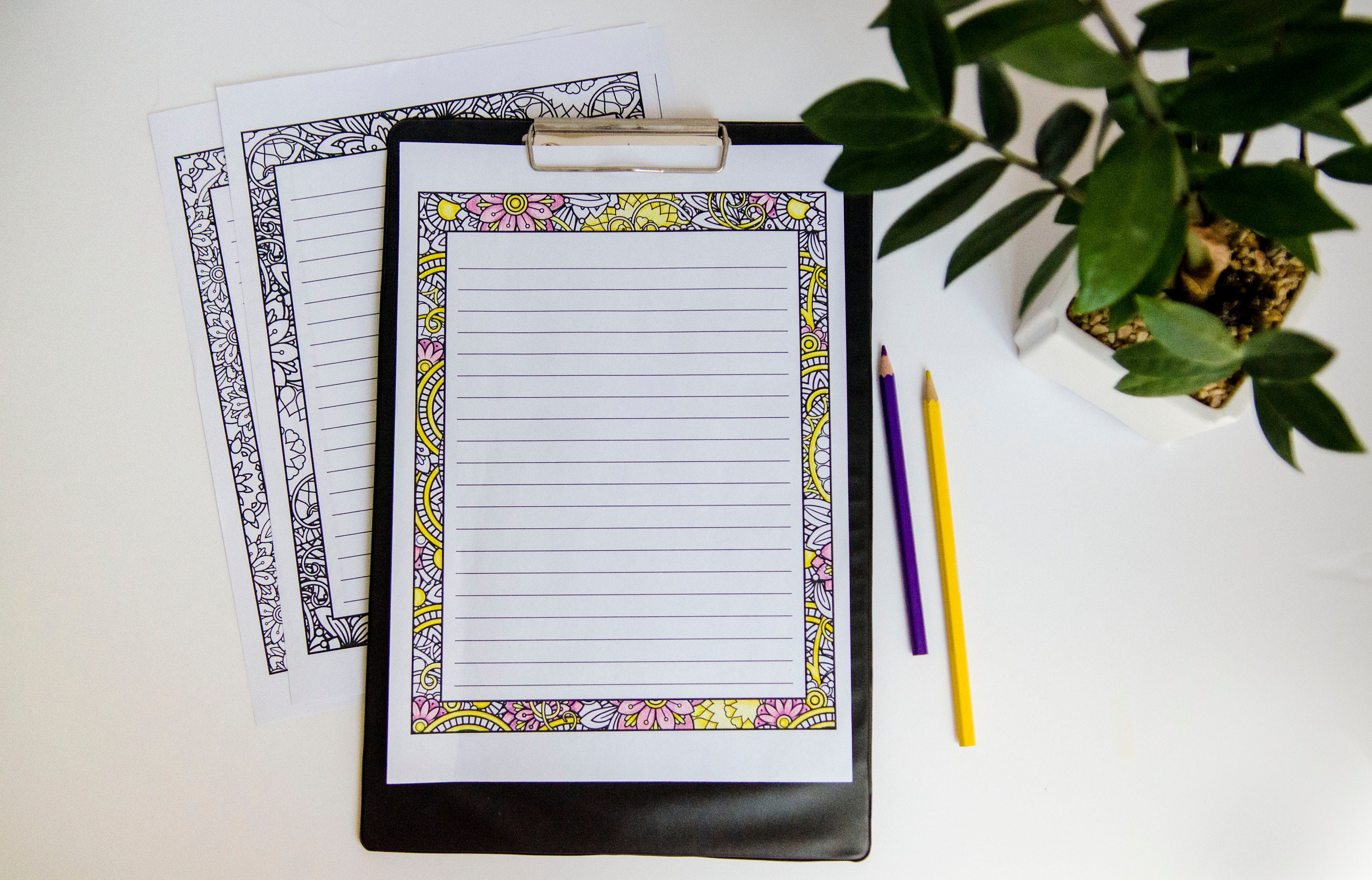 Journal Coloring Pages, Set of 12 Pages, Printable PDF, Instant ...