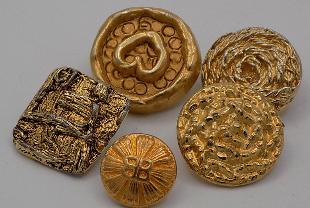 Very Rare Buttons, 5 Gold Buttons, Authentic Buttons, Jewelry Buttons ...