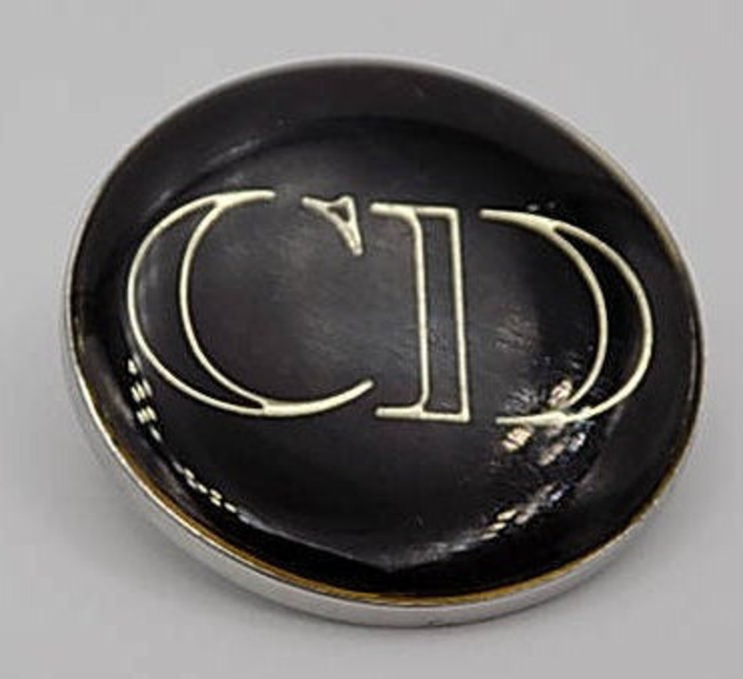 Christian Dior, Vintage Pin, Black Enameled Metal, Dior Paris, Vintage ...