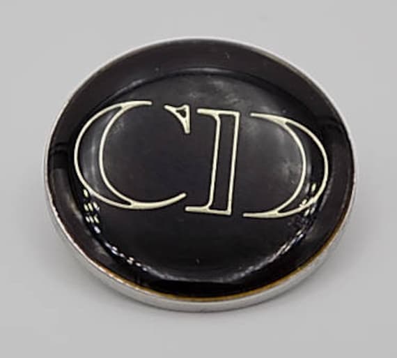 Christian Dior, Vintage Pin, black enameled metal, Di… - Gem