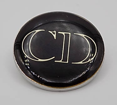 Christian Dior, Vintage Pin, Black Enameled Metal, Dior Paris, Vintage ...