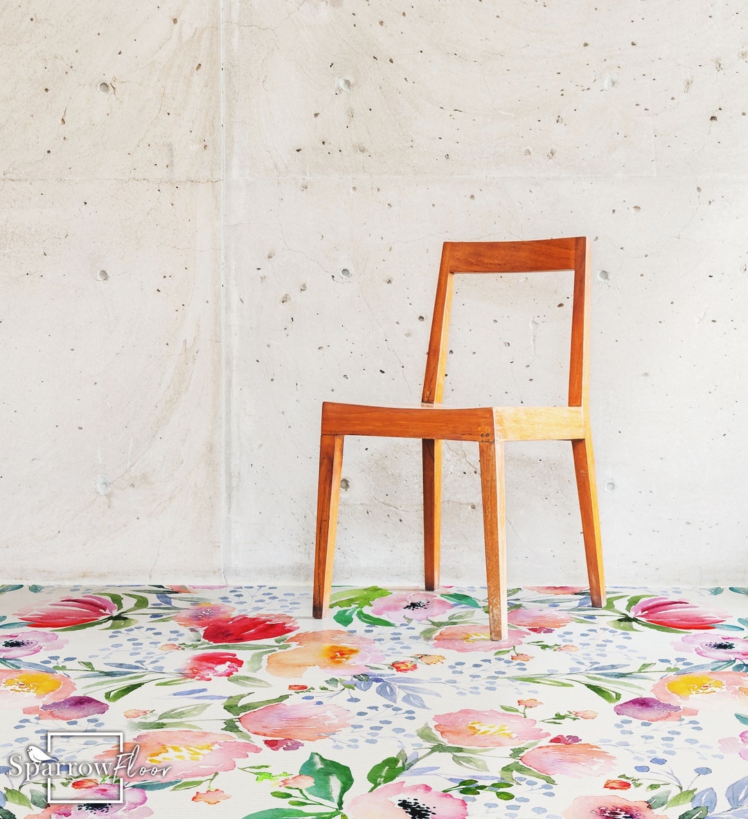 Waterflower Vinyl PVC Flooring, Floor Decor, Botanical Flooring, Floor ...