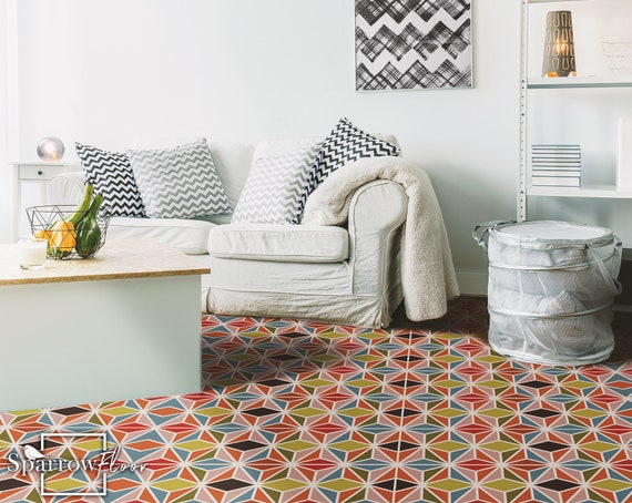 Cindy Vinyl PVC Flooring Boho Floor Covering Retro Retro DIY Flooring 6R Etsy