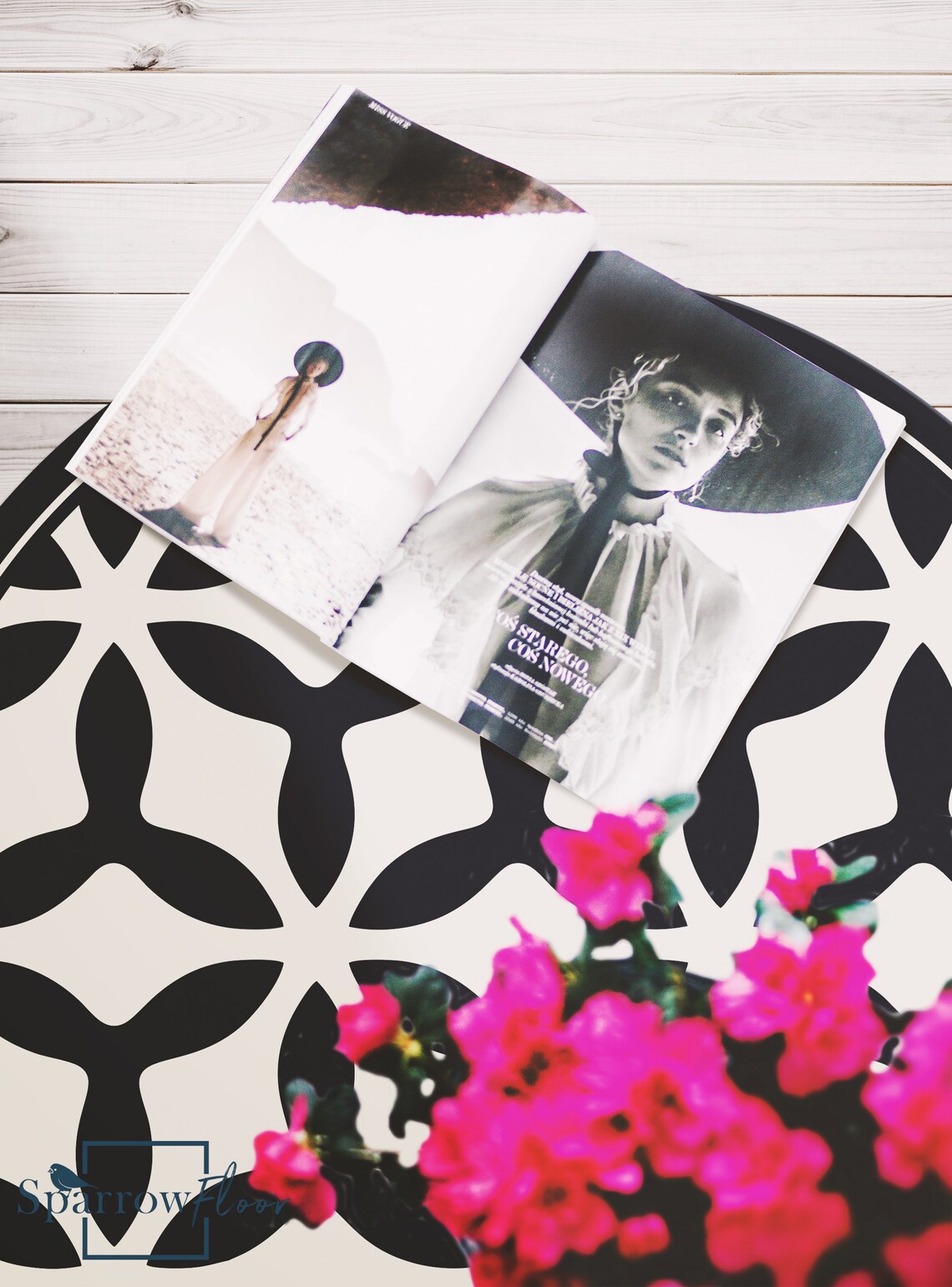 Concave Vinyl Round Mat, Retro Floor Decor, Retro Mat, Vivid Colors ...