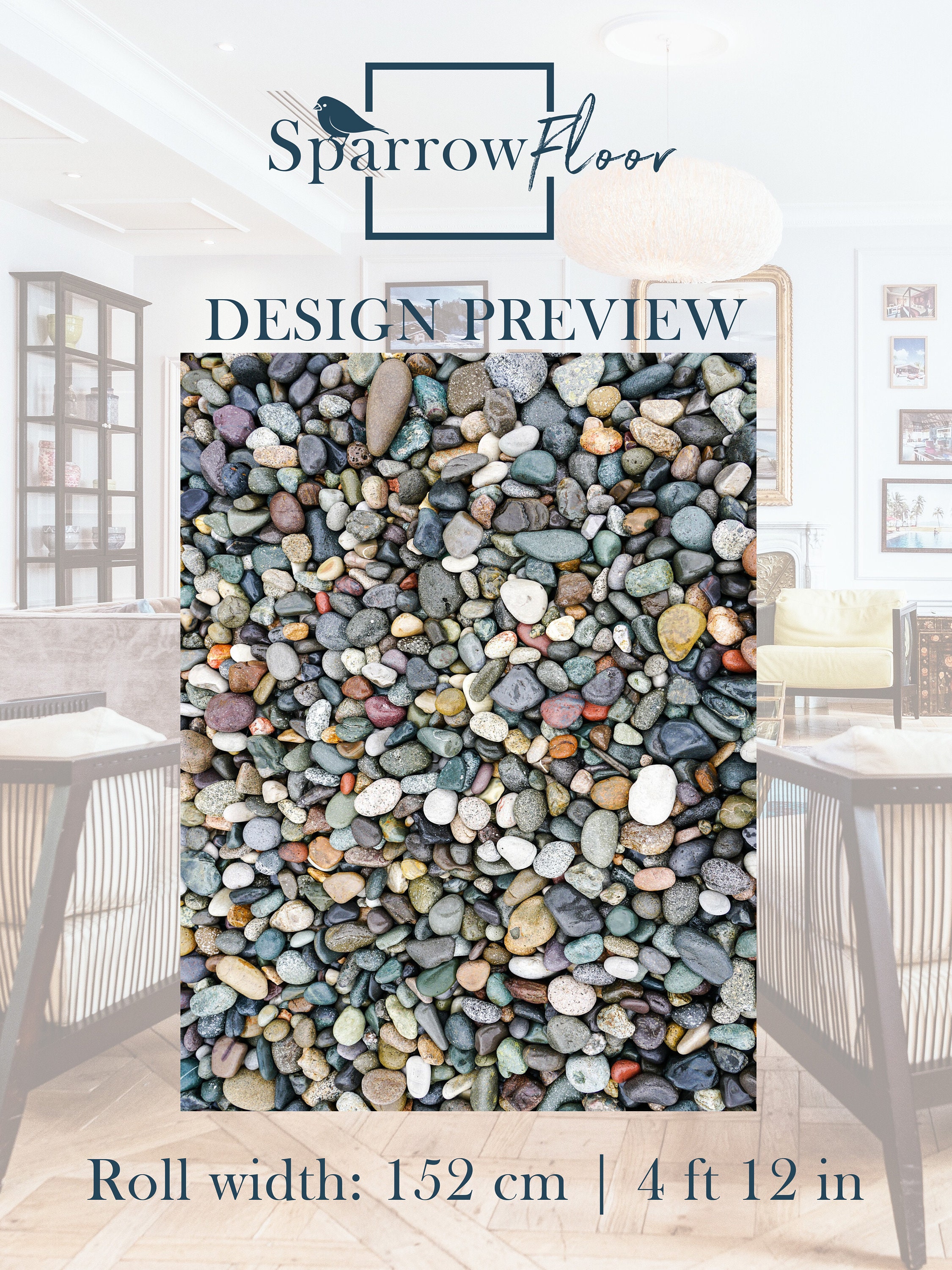 Pebble II Vinyl PVC Flooring, Retro Linoleum, Terazzo Floor Covering ...