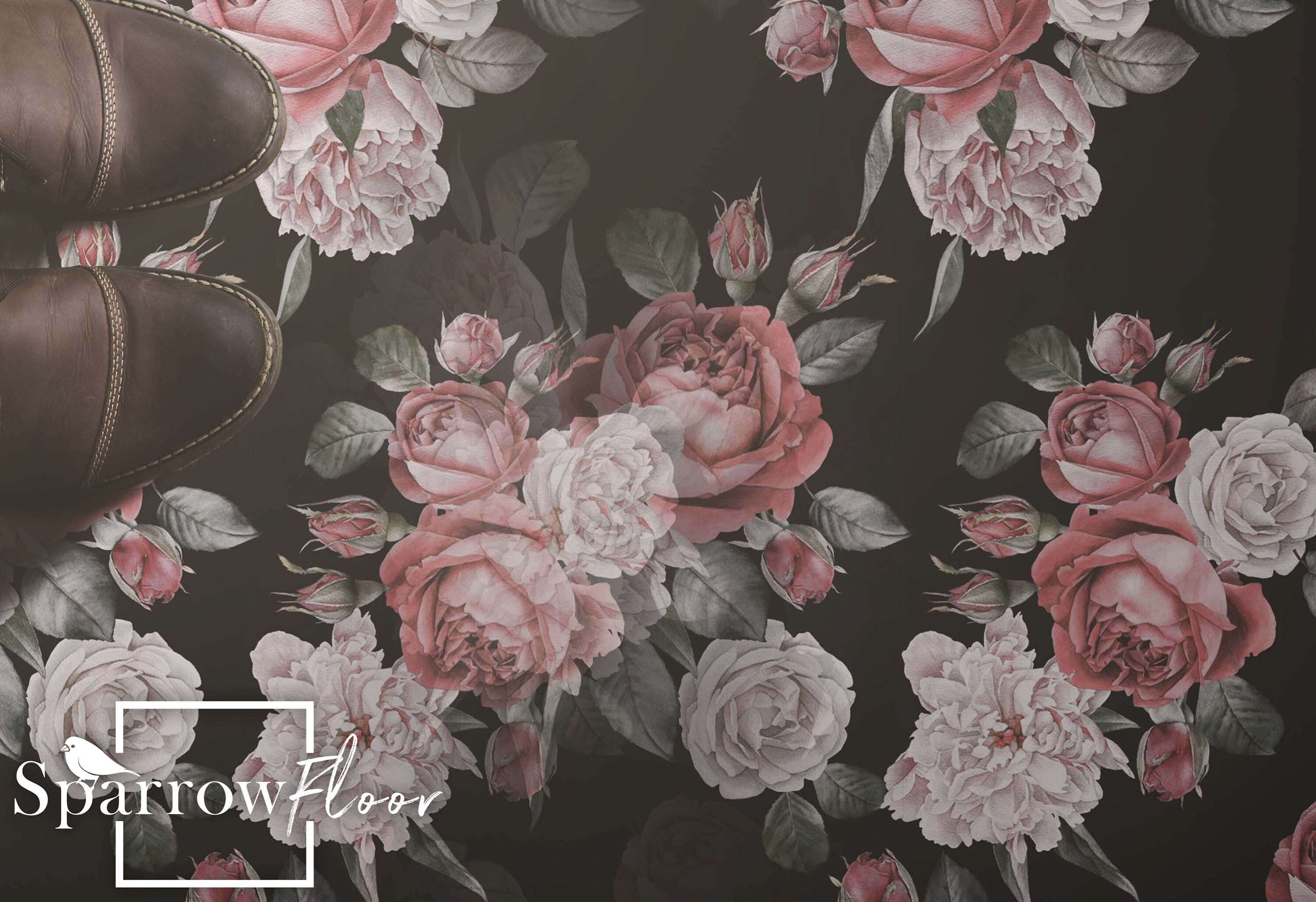 Nocturnal Vinyl PVC Flooring Floor Covering Floral Vinyl | Etsy