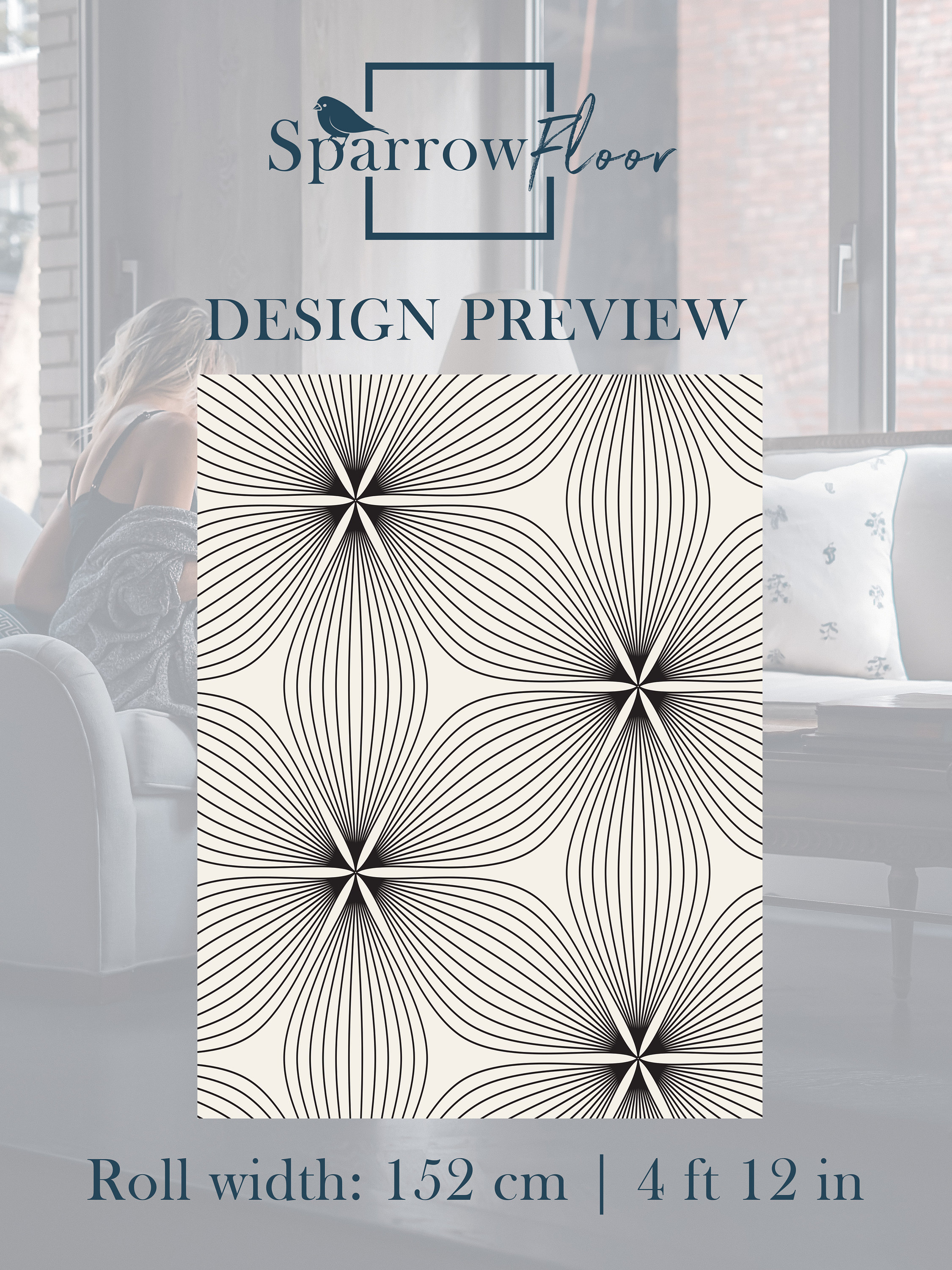 Floral Line Vinyl PVC Flooring Linoleum Flooring Floral - Etsy