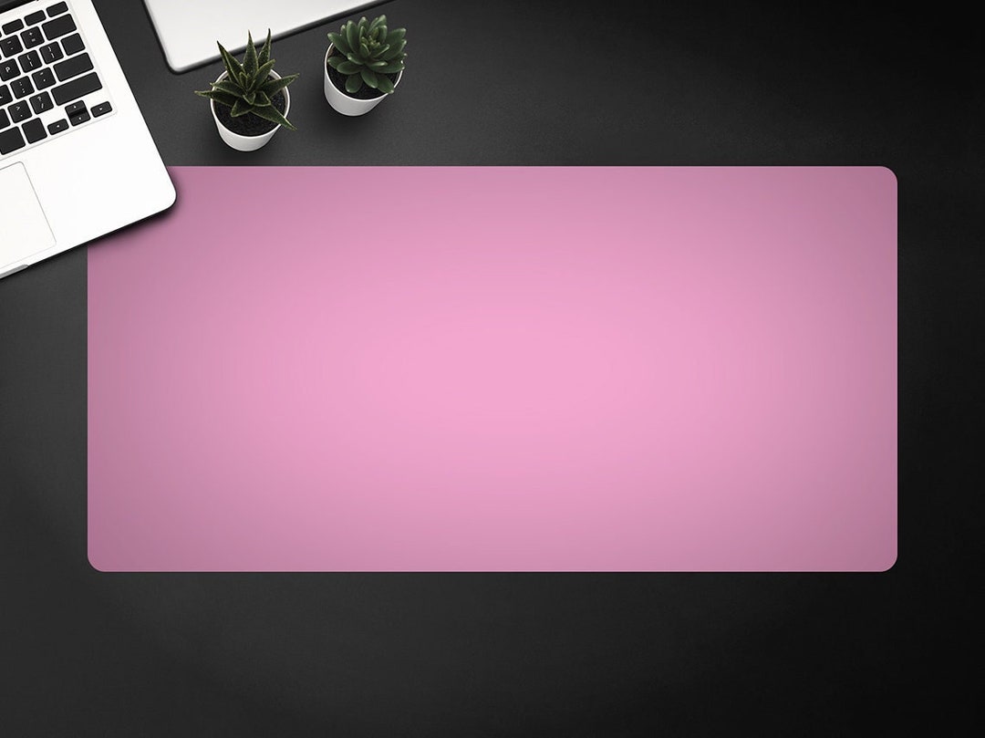 Light Pink Desk Mat, Table Protection, Trendy Workspace, Keyboard Pad ...