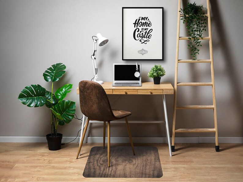 Chair Mat Dark Wood Chair Pad, Splash Mat, Office Office Chair Mat ...