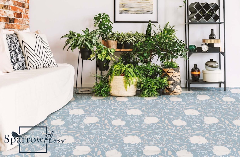 Zephyr Vinyl PVC Flooring PVC Floor Covering Floral Vinyl - Etsy