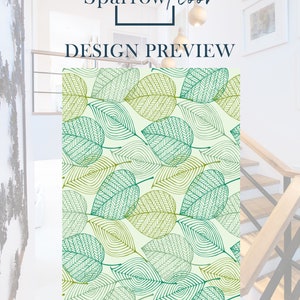 Leaf Vinyl PVC Flooring, Retro Vinyl Flooring, Botanical Flooring, DIY ...