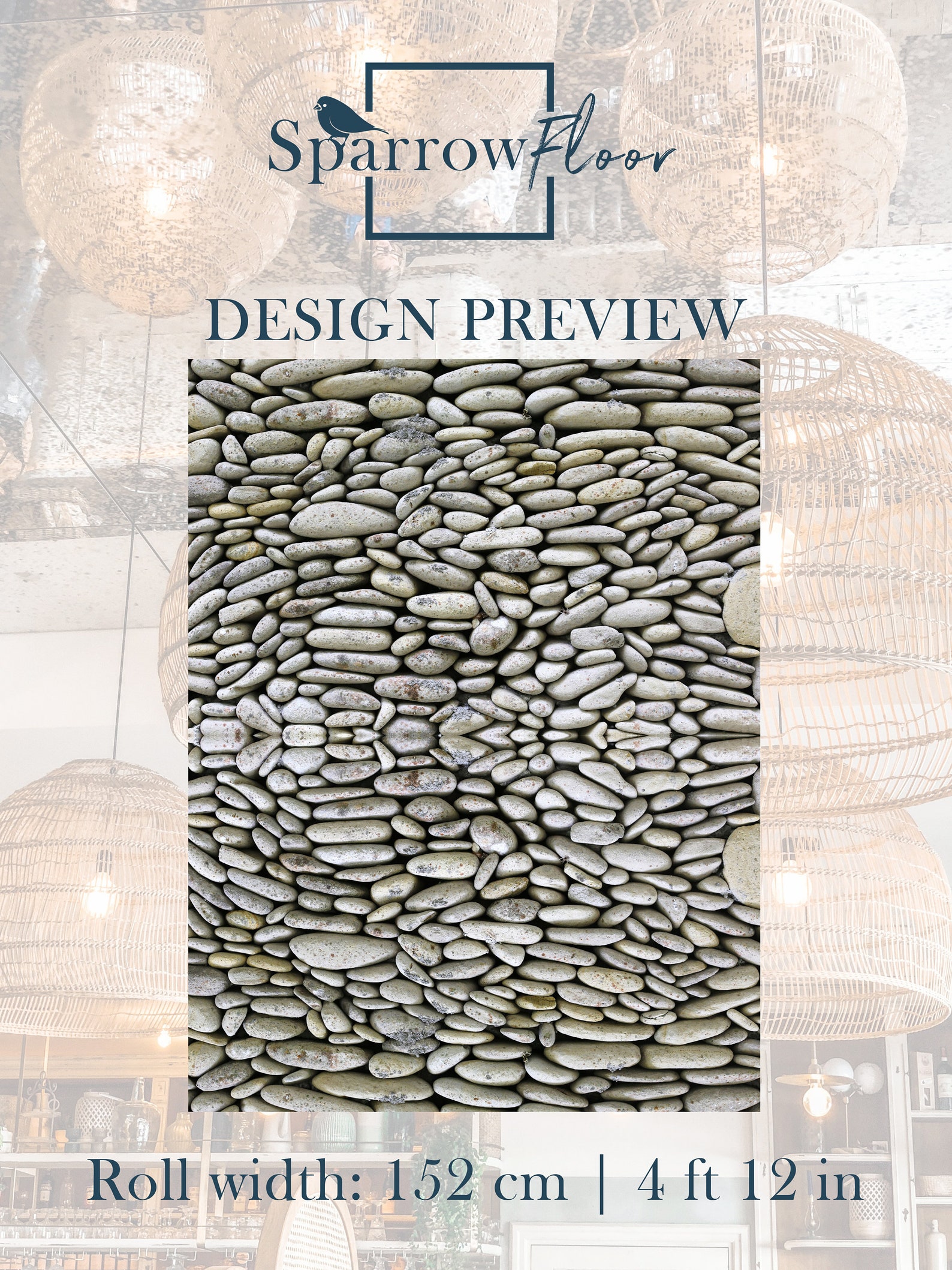 Cobble Vinyl PVC Flooring, Floor Covering, Stone Effect, Floor ...