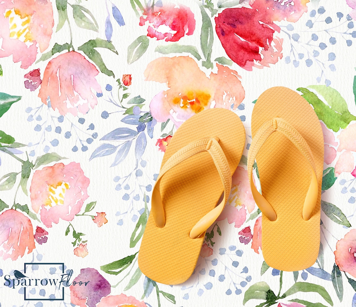 Waterflower Vinyl PVC Flooring Floor Decor Botanical - Etsy Canada