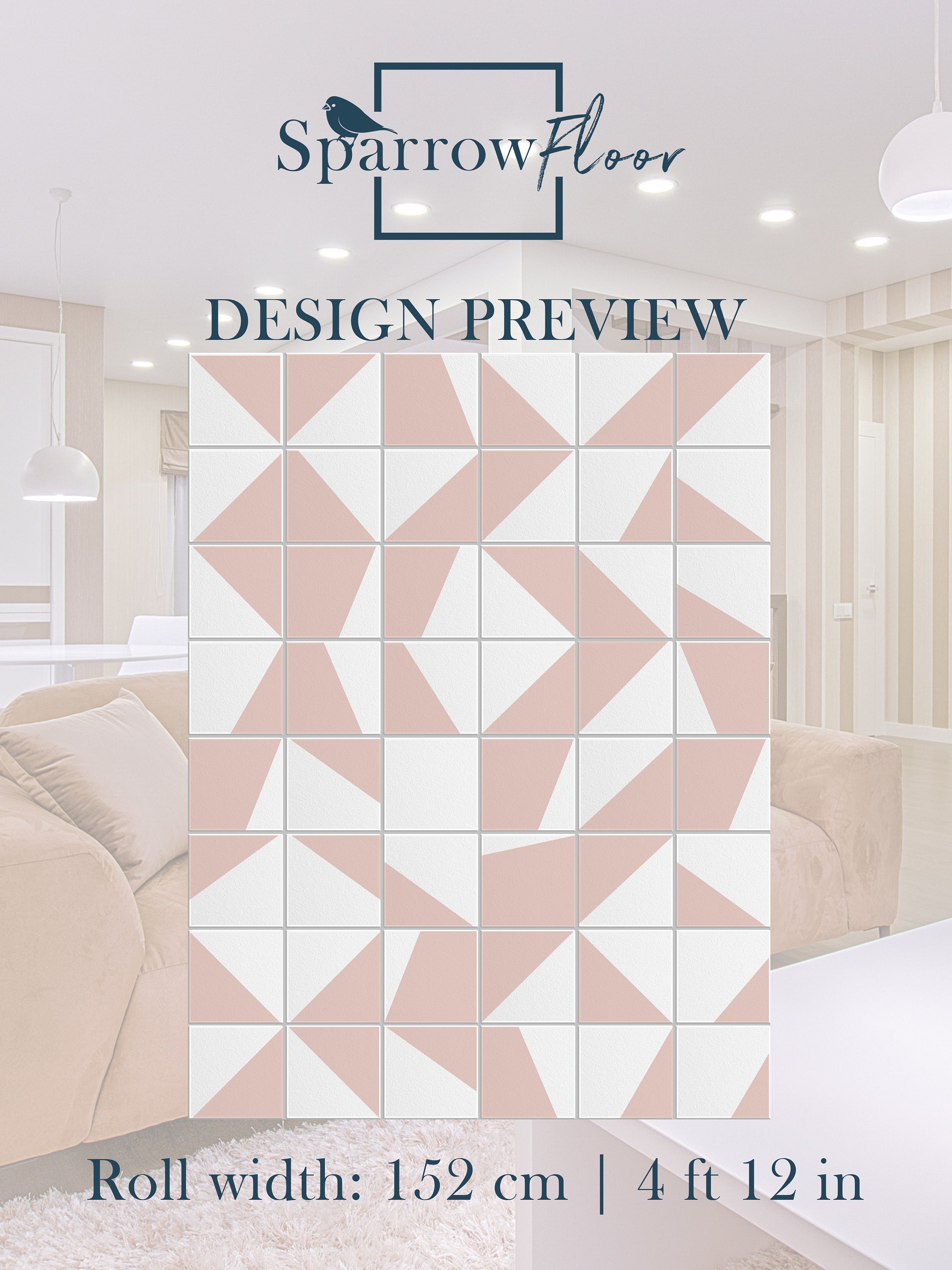 Zoe Vinyl PVC Flooring, Boho Floor Covering, Azulejos Floor Decor, DIY ...