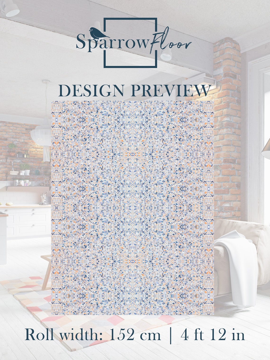 Roma Vinyl PVC Flooring Boho Vinyl Flooring Terazzo Floor - Etsy