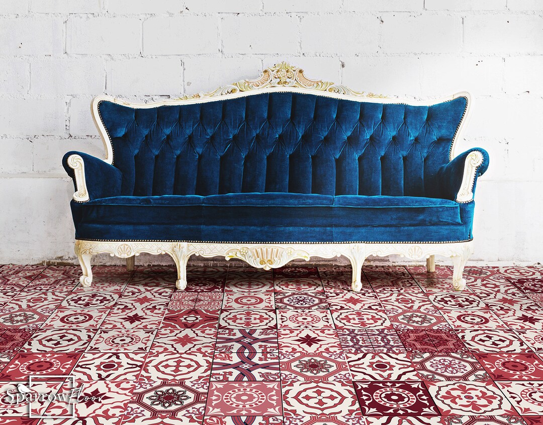 Berry Vinyl PVC Flooring, Retro Vinyl Flooring, Azulejos Floor Decor ...