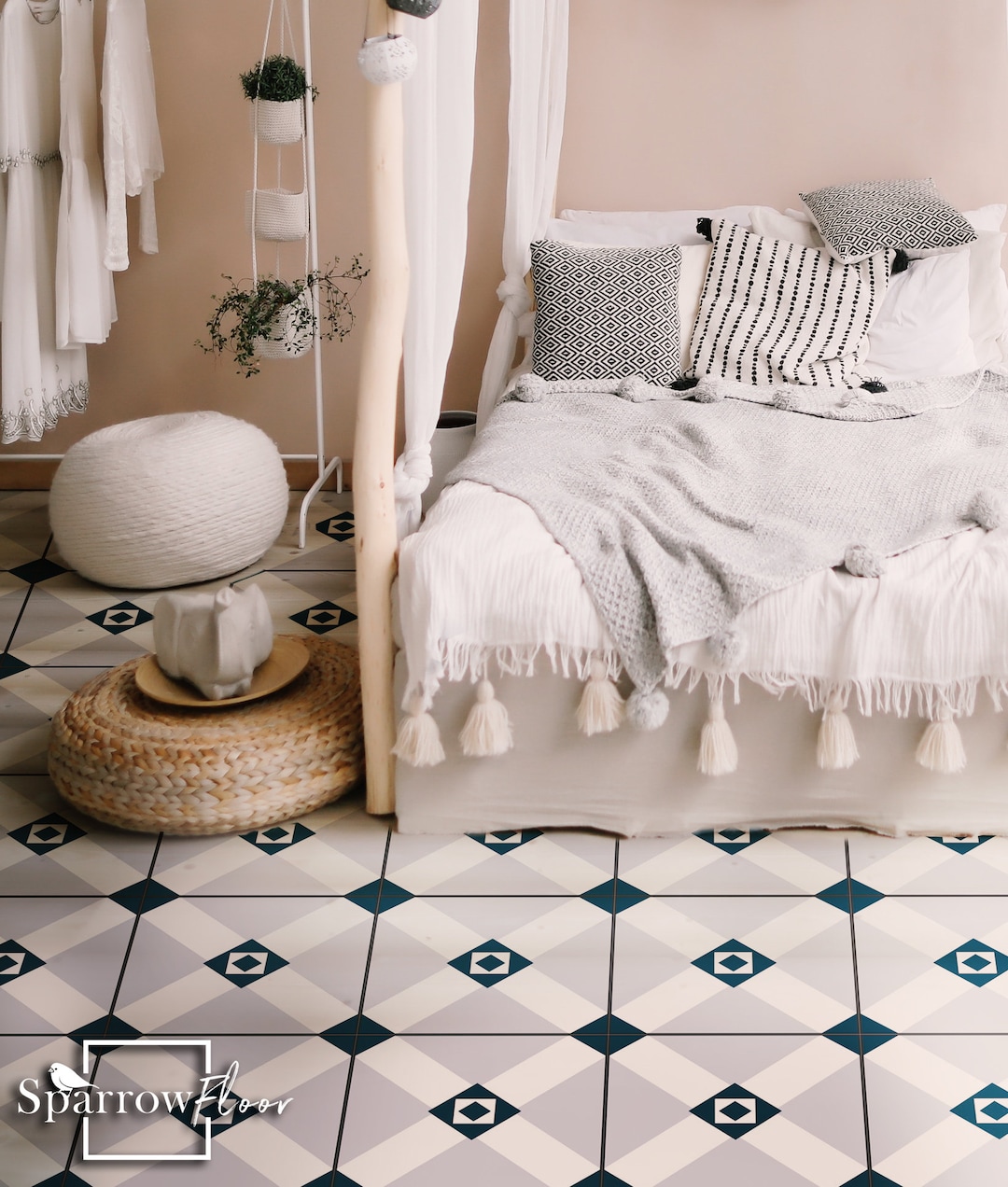 Terrace Vinyl PVC Flooring, Modern Vinyl Flooring, Tile Vinyl Floors ...