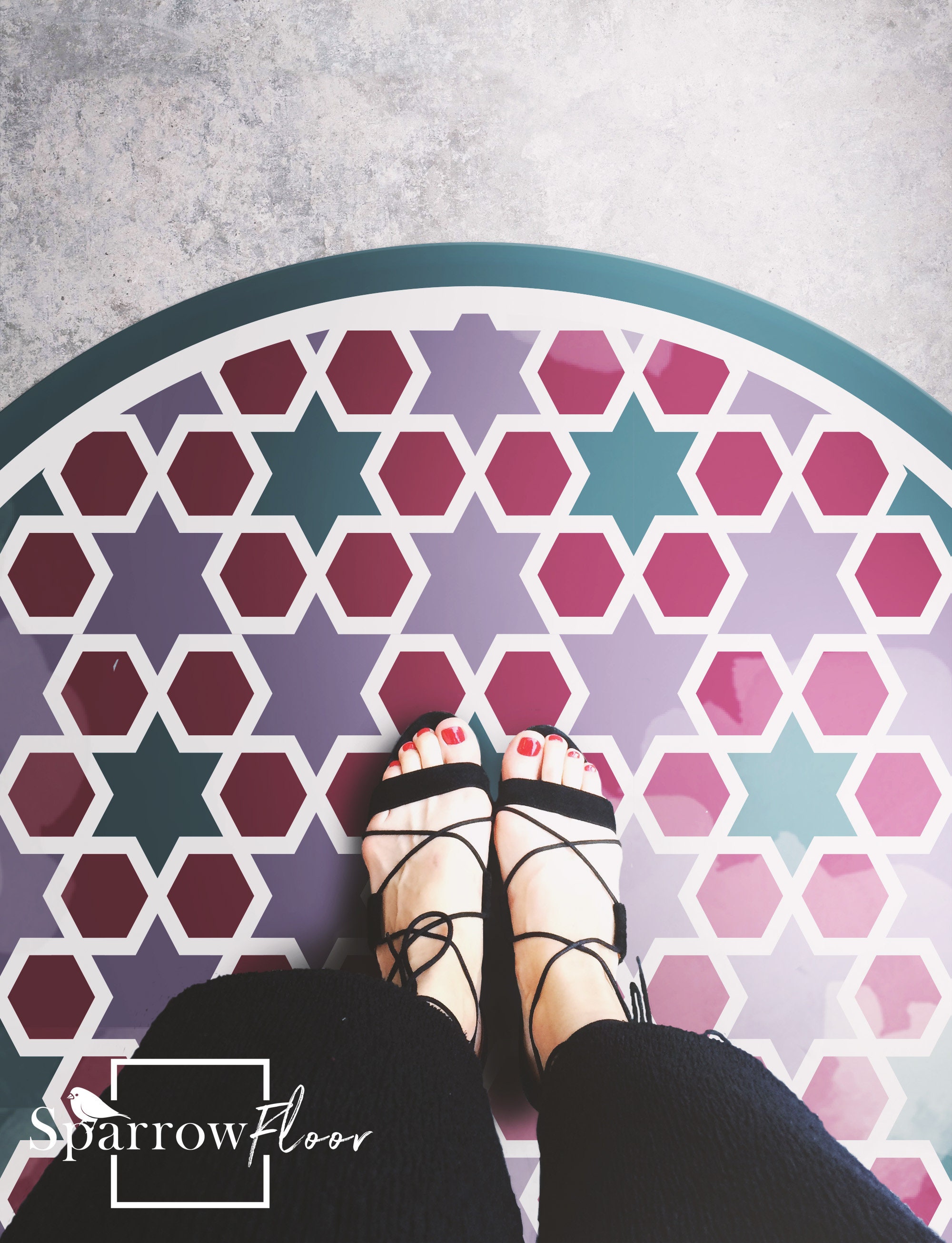 Star Vinyl Round Mat Vinyl PVC Vinyl PVC Modern Floor Decor - Etsy