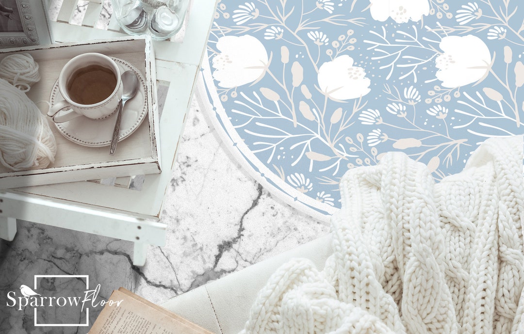 Zephyr Vinyl Round Mat, Flooring, Retro Linoleum, Aesthetic Interior ...