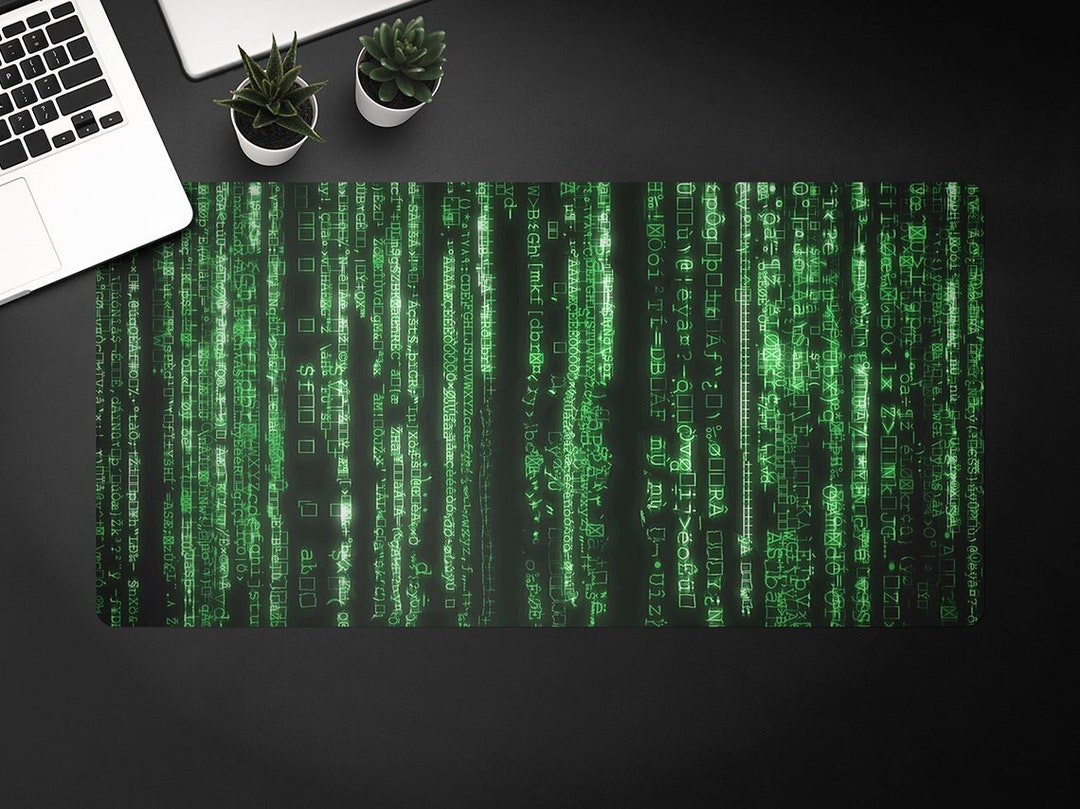 Matrix Computer Desk Pad, Table Protection, Trendy Workspace, Keyboard ...