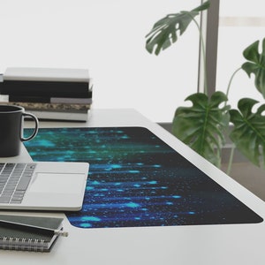 Shooting Stars Desk Mat, Table Protection, Trendy Workspace, Keyboard ...