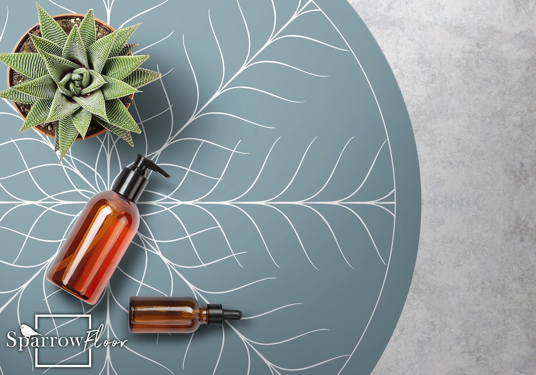 Curve Vinyl Round Mat, Flooring, Retro Mat, Vinyl Carpet for Nurseries ...