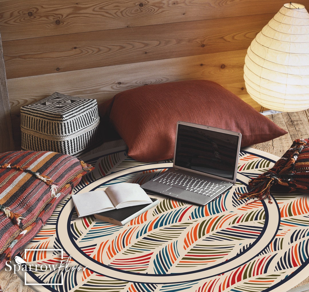 Vinti Vinyl Round Mat, Linoleum Mat, Retro Flooring, Comfort Mat for ...