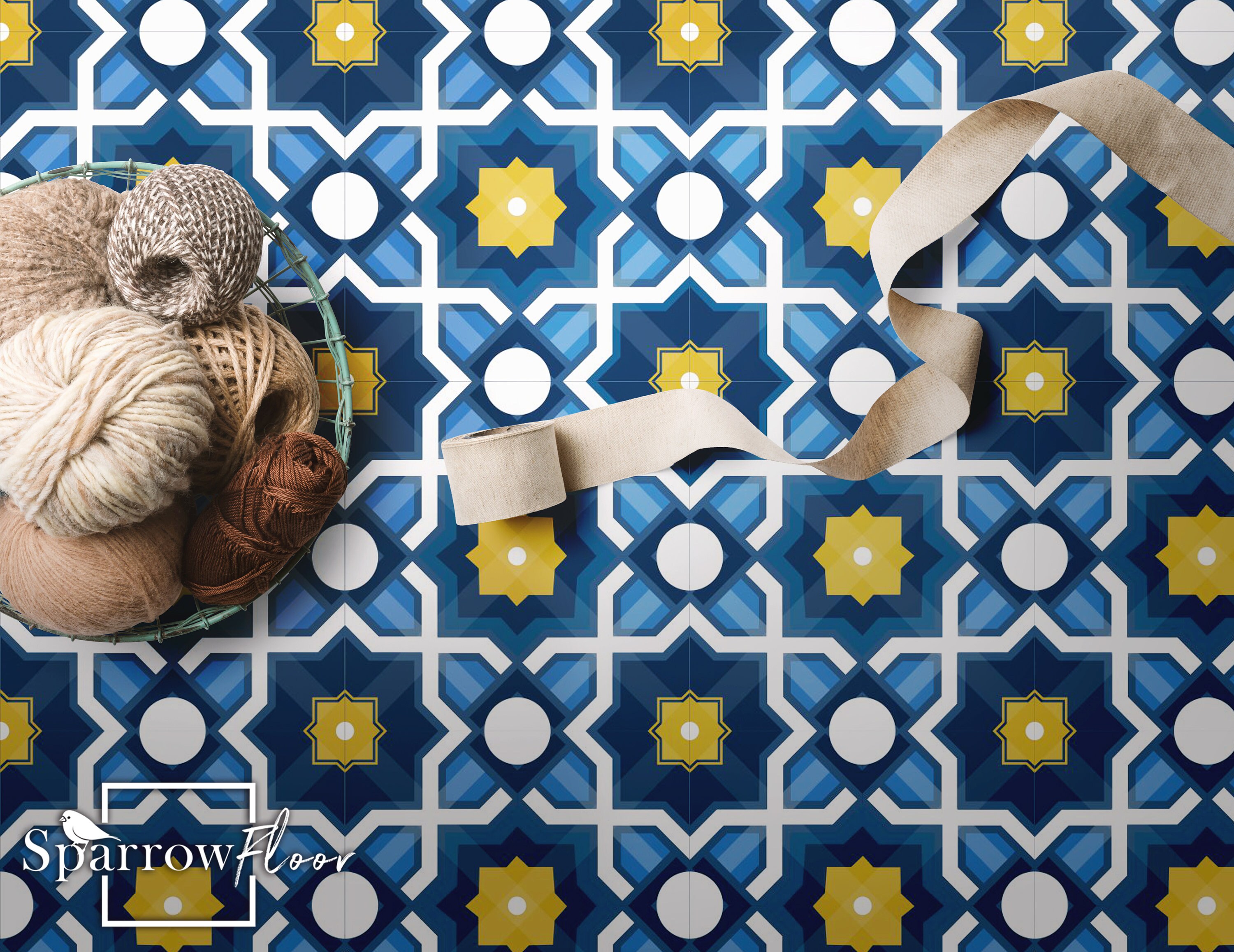 Tangier Vinyl PVC Flooring, Floor Decor, Talavera Decor, Floor ...