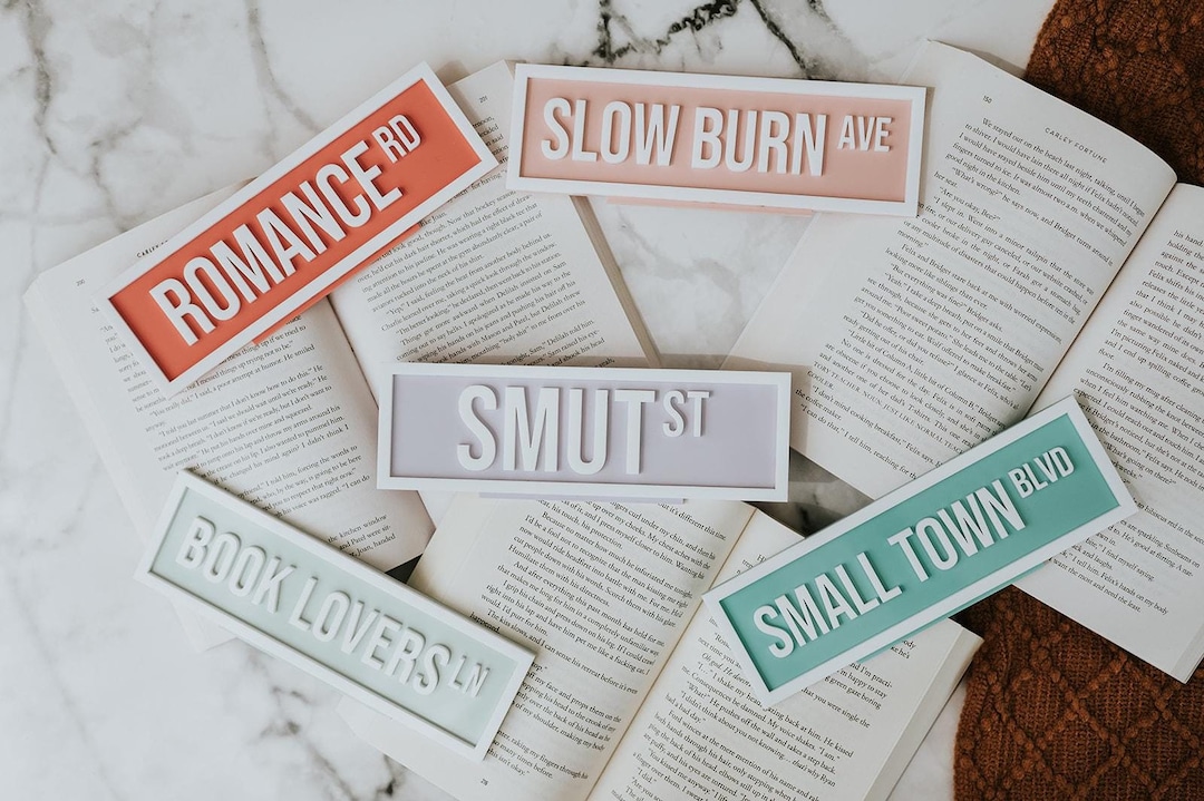 Acrylic Bookish Street Sign W/ Stand - Romance ~ Smut ~ Small Town ...