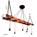 6 Pendant Rustic Vintage Industrial Wooden Ladder Farmhouse Chandelier ...