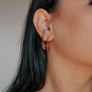 18K Gold Filled Good Luck Red Chilli Pepper Earrings, Gold Chilli ...