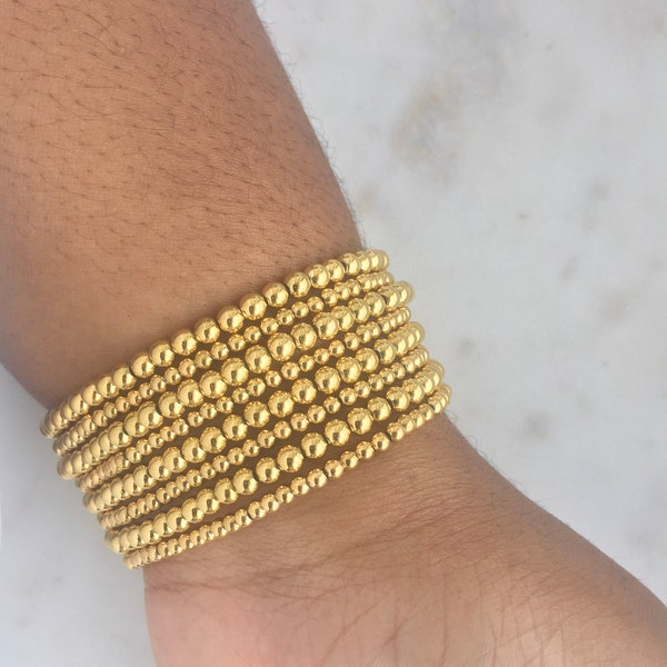 Gold Bead Bracelet - Etsy