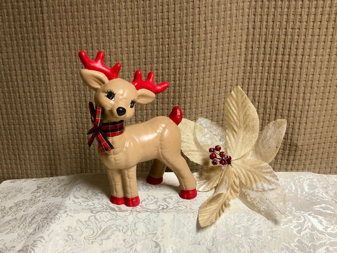 Ceramic Reindeer Figurine - Etsy