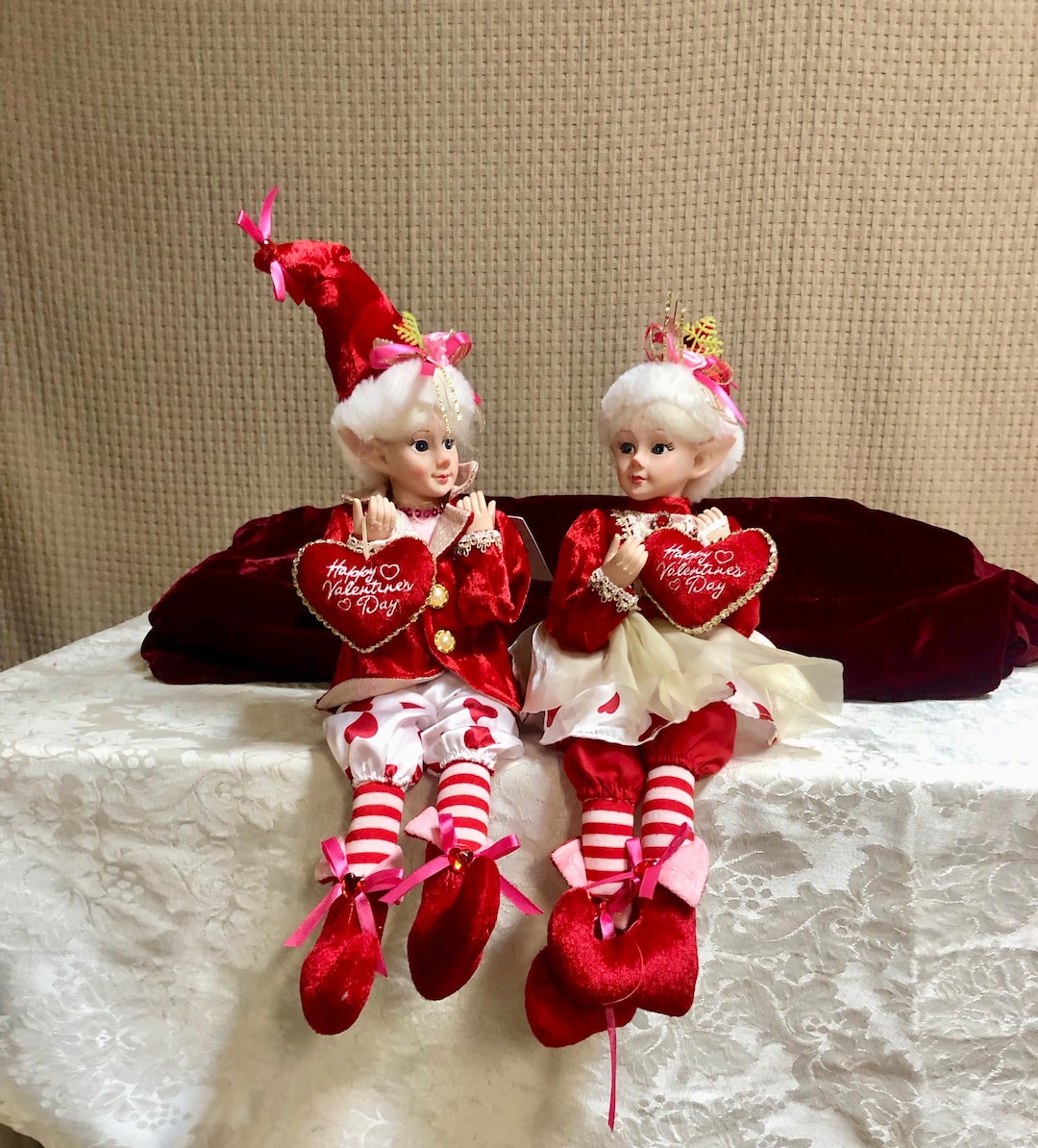 Cynthia Rowley Valentine Elf Dolls - Etsy