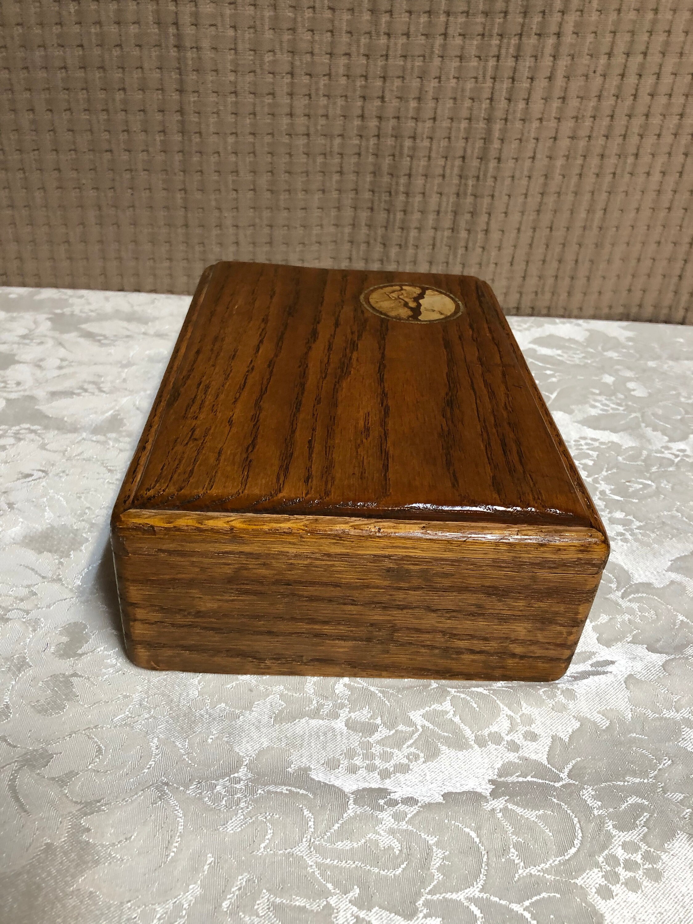 Wood Jewelry Box With Circular Design - Etsy