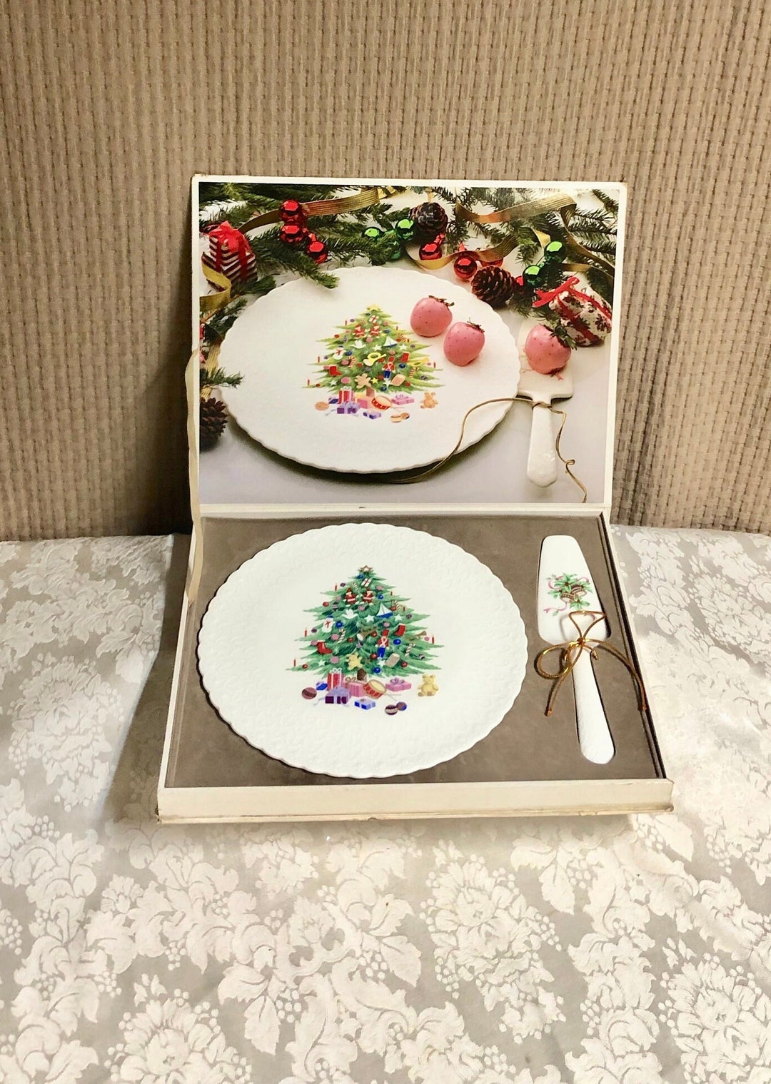 Mikasa Christmas Tree Cookie/cake/candy Plate - Etsy