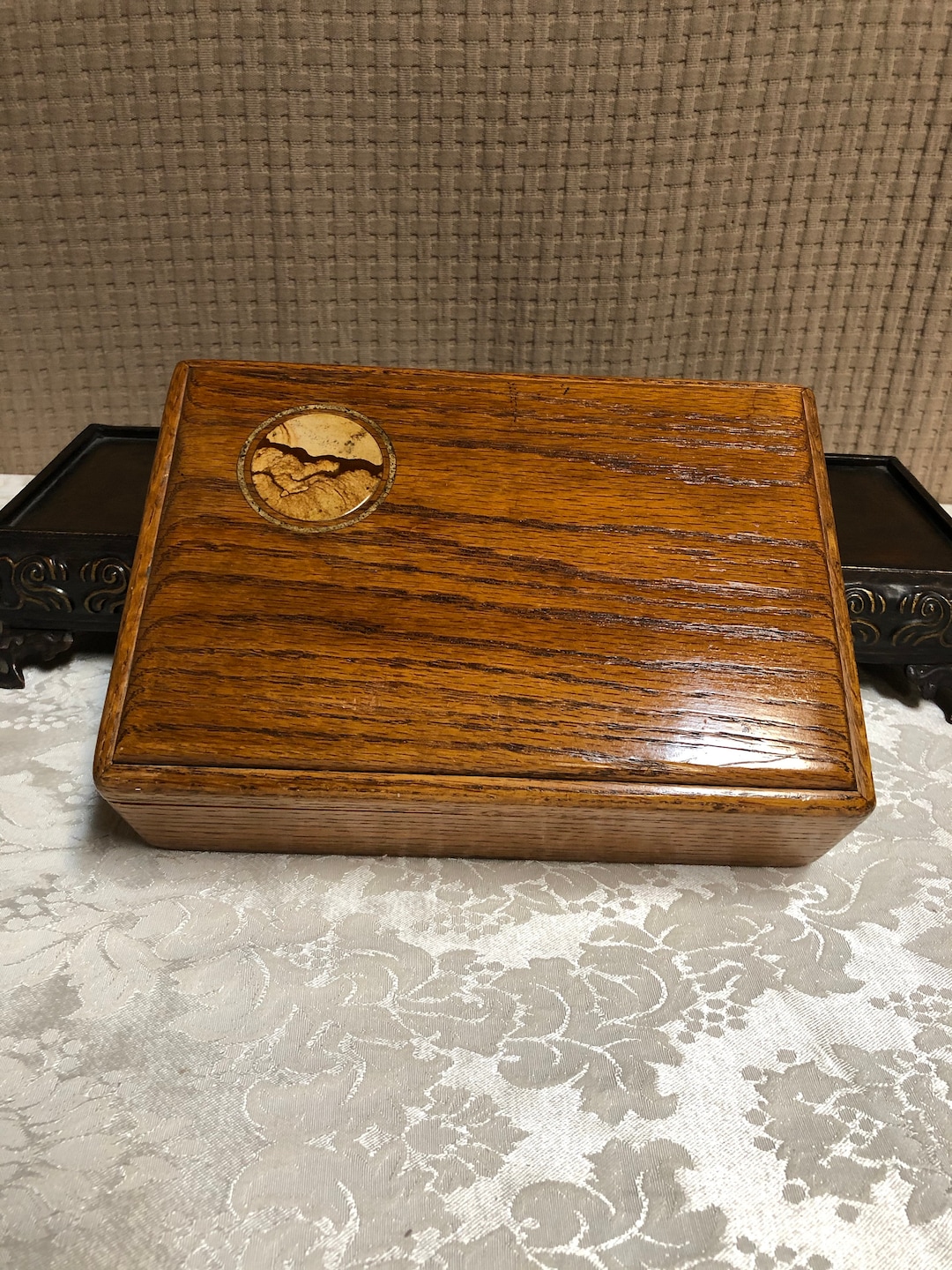 Wood Jewelry Box With Circular Design - Etsy