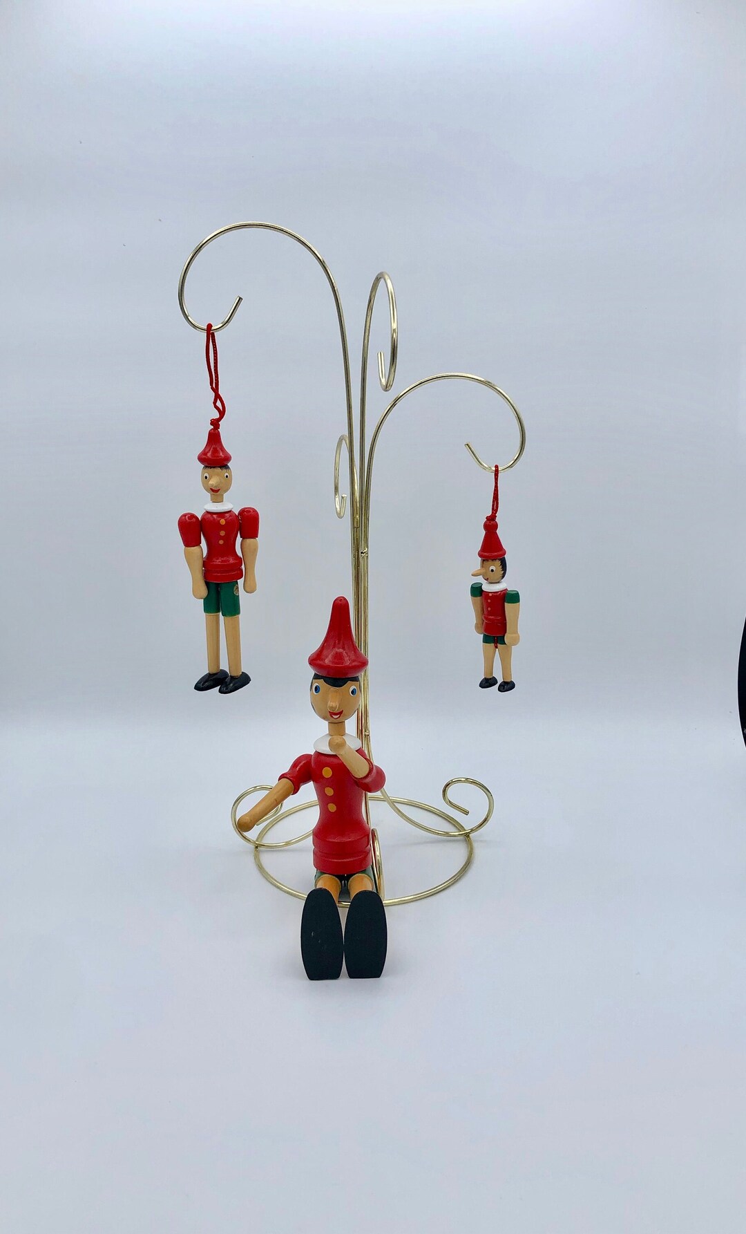 Three Vintage Pinocchio Wood Ornaments - Etsy