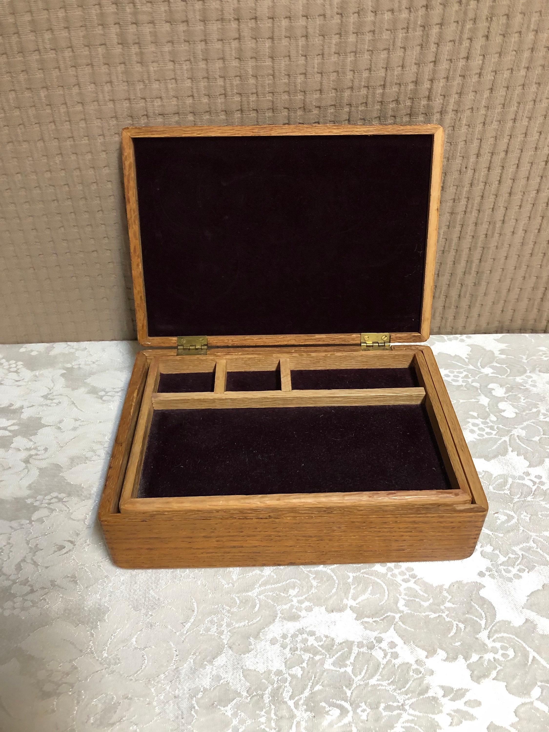 Wood Jewelry Box With Circular Design - Etsy
